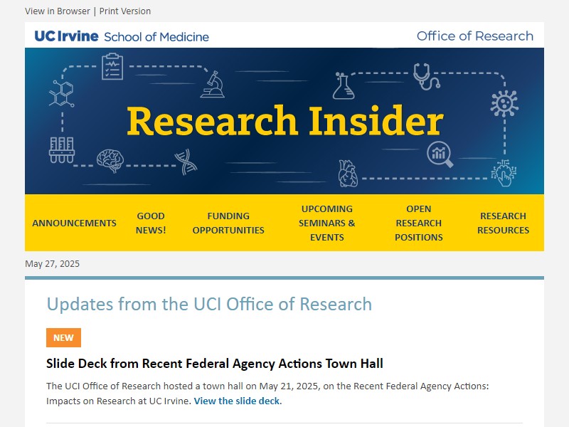 UC Irvine SOM Research Insider