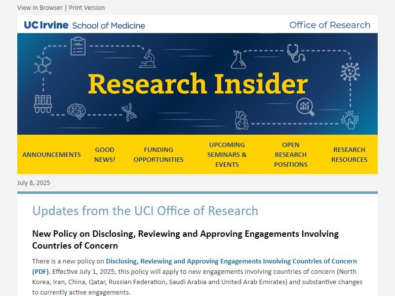 UC Irvine SOM Research Insider